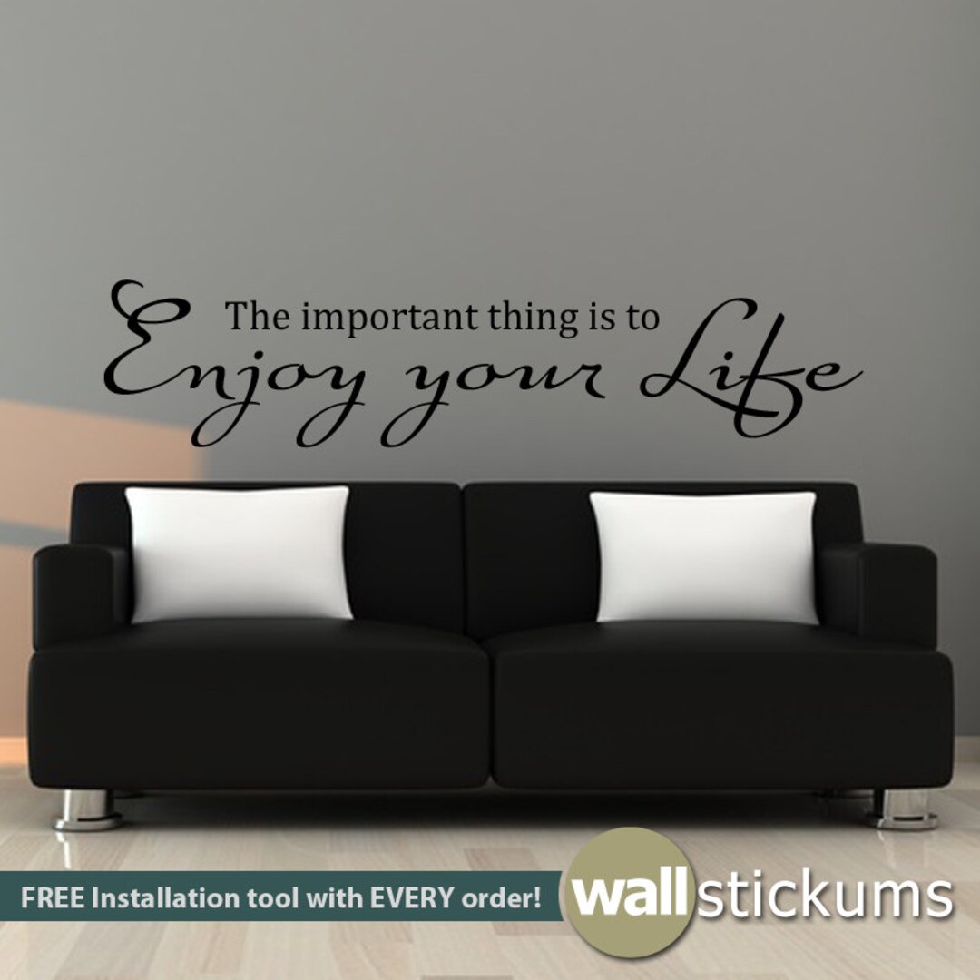 Wall Decal: Enjoy Your Life Quote Audrey Hepburn Vinyl Wall Art Decal ...