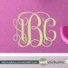 Monogram Wall Decal Wall Initials Vine Interlocking - Etsy