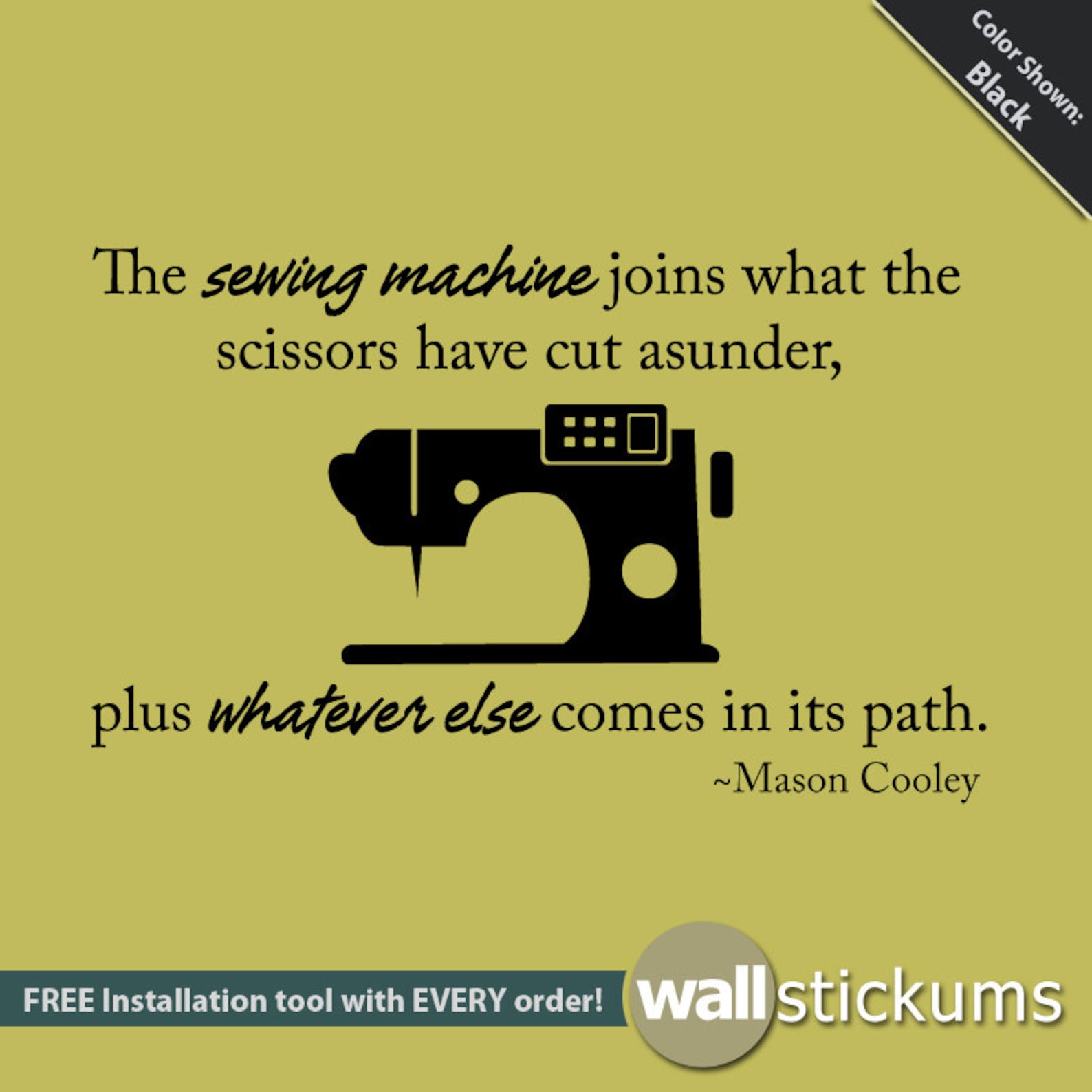 Wall Decal : Sewing Quote Vinyl Wall Art Craft Quote Sticker | Etsy