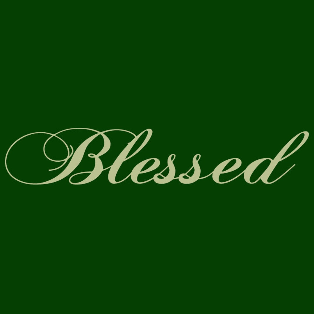 Wall Decal : Blessed Vinyl Wall Art Quote Sticker 02 - Etsy