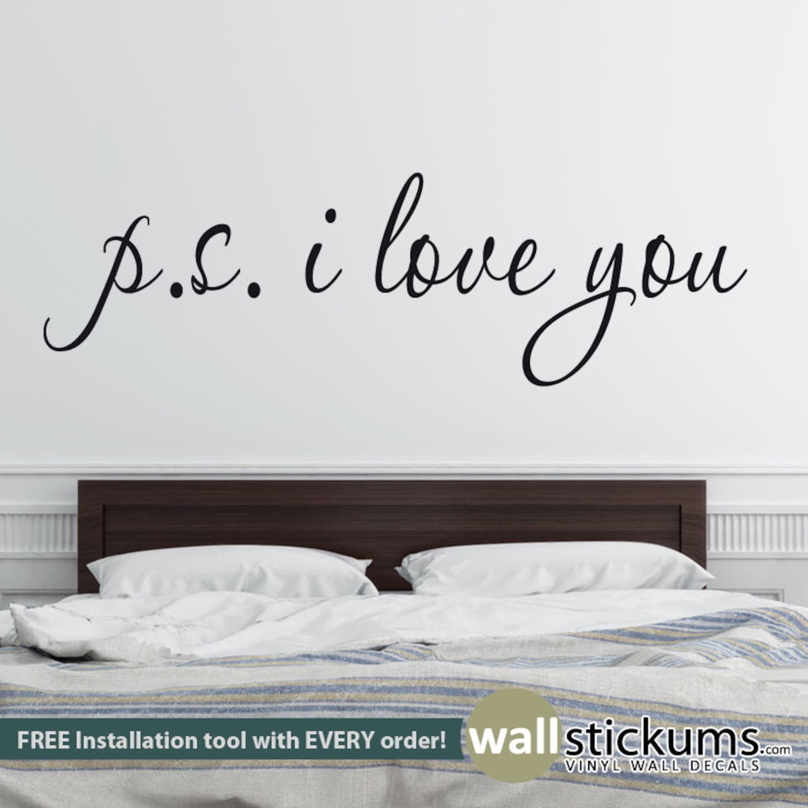 PS I Love You Wall Decal Love Wall Decal Master Bedroom - Etsy