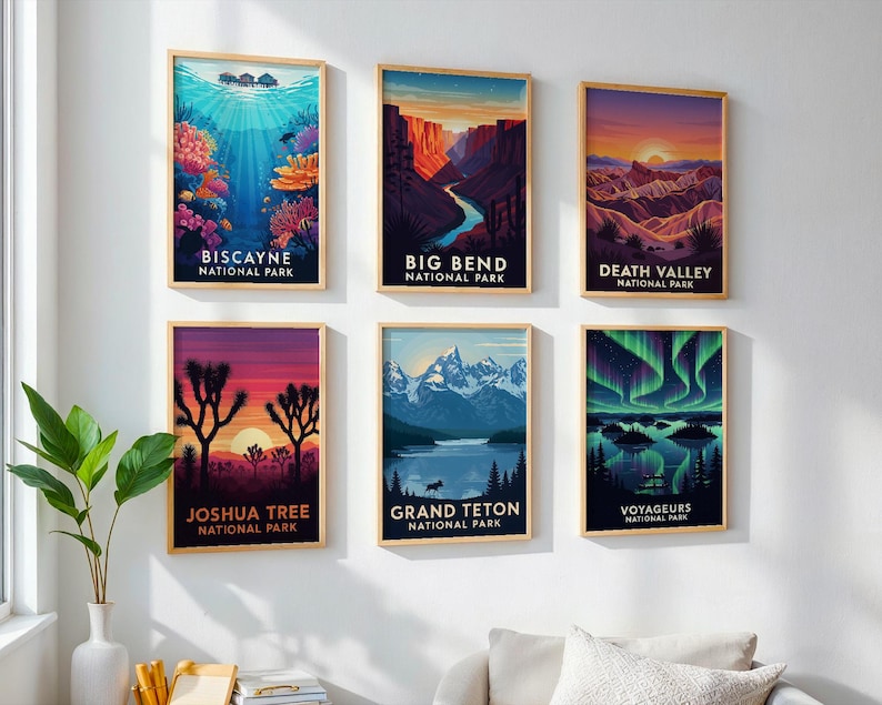 National Park Poster Set - Choose Any 6 Scenic Prints | Nature Lover ...