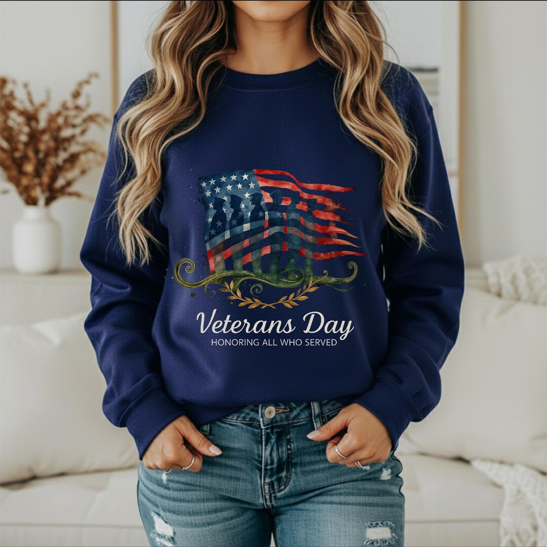 Veterans Day Crewneck Sweatshirt, Memorial Outfit, Patriotic Gift ...