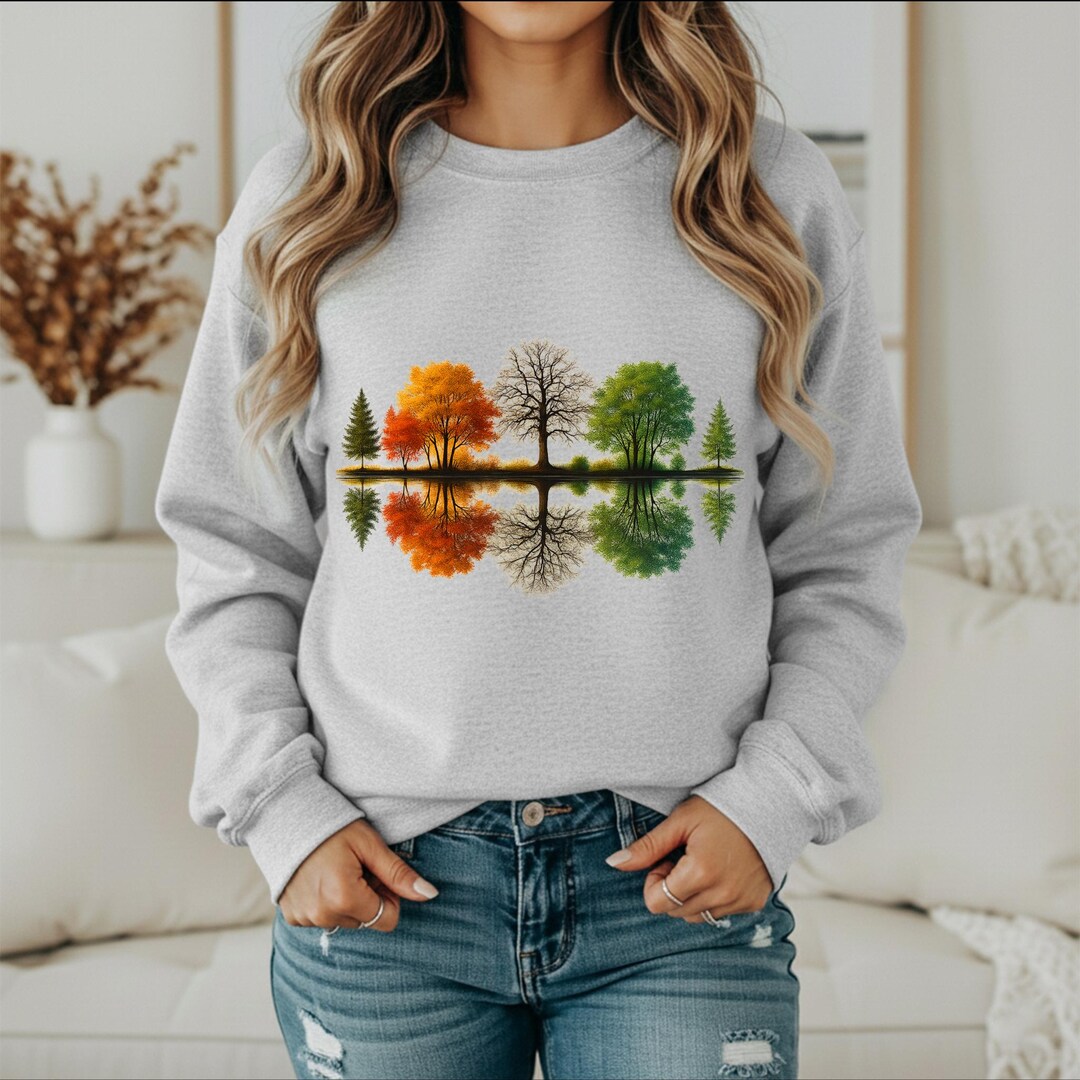 Autumn Reflection Crewneck Sweatshirt | Cozy Fall Sweatshirt, Unisex ...