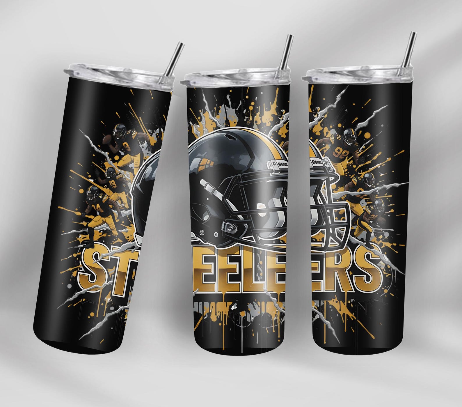 Steelers 20oz Skinny Tumbler Sublimation Designs, Sport Team for ...