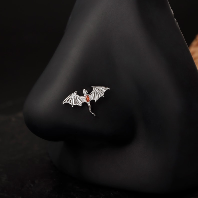 Flying Dragon Cartilage Threadless Stud, Helix Flat Back Earring ...