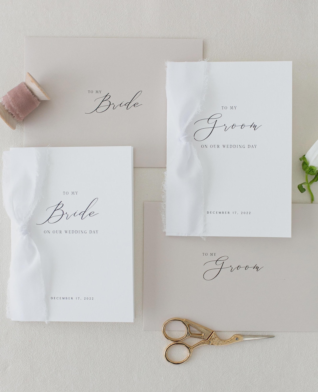 Personalized "to My" Bride and Groom Cotton Paper Cards | Wedding Card ...