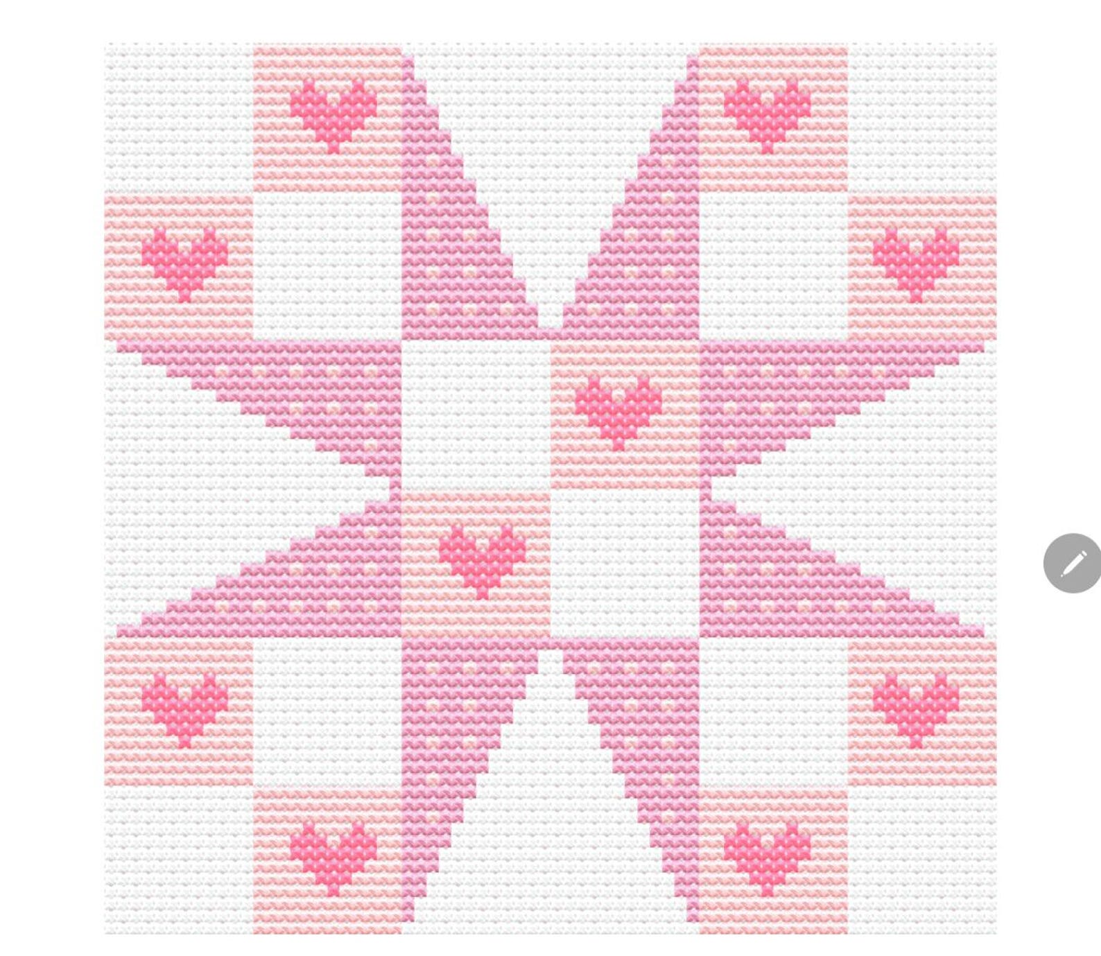 54-40 or Fight Quilt Block Cross Stitch Pattern - Strawberry Pastel ...