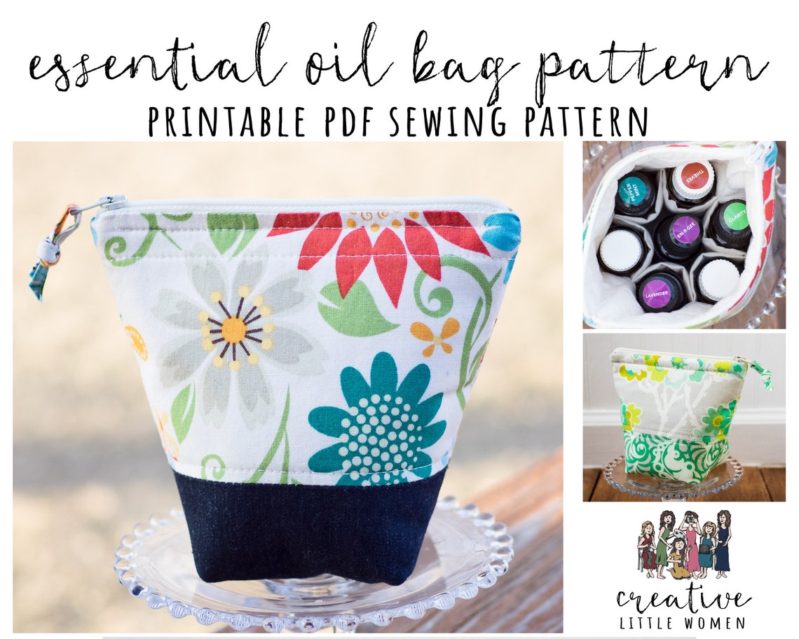 Essential Oil Pouch PATTERN | Essential Oil Bag | PDF Sewing Pattern ...