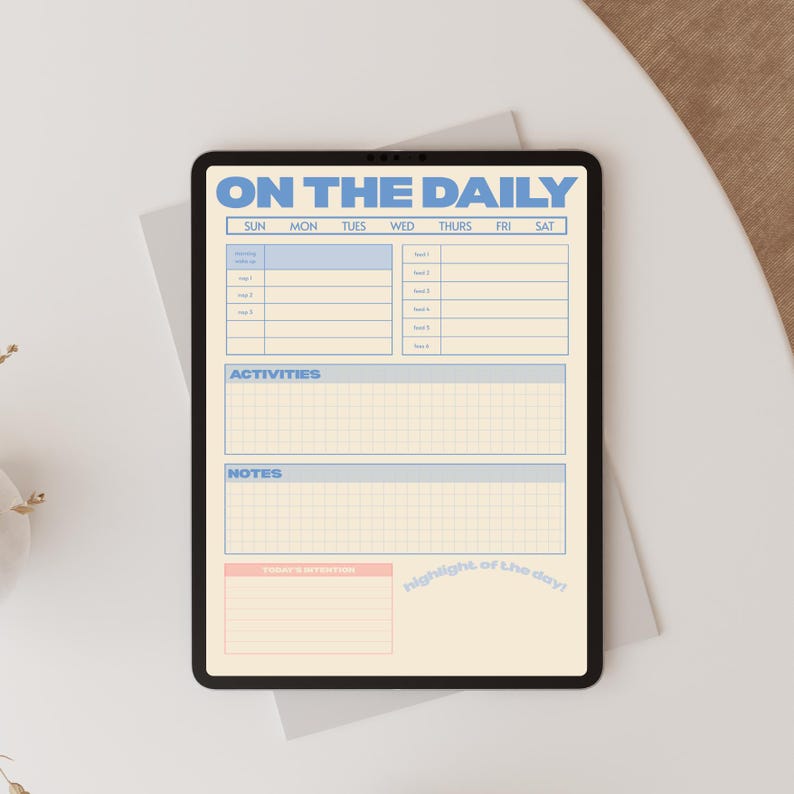 Baby Daily Routine Schedule Printable | Modern Baby Tracker | Feeding ...