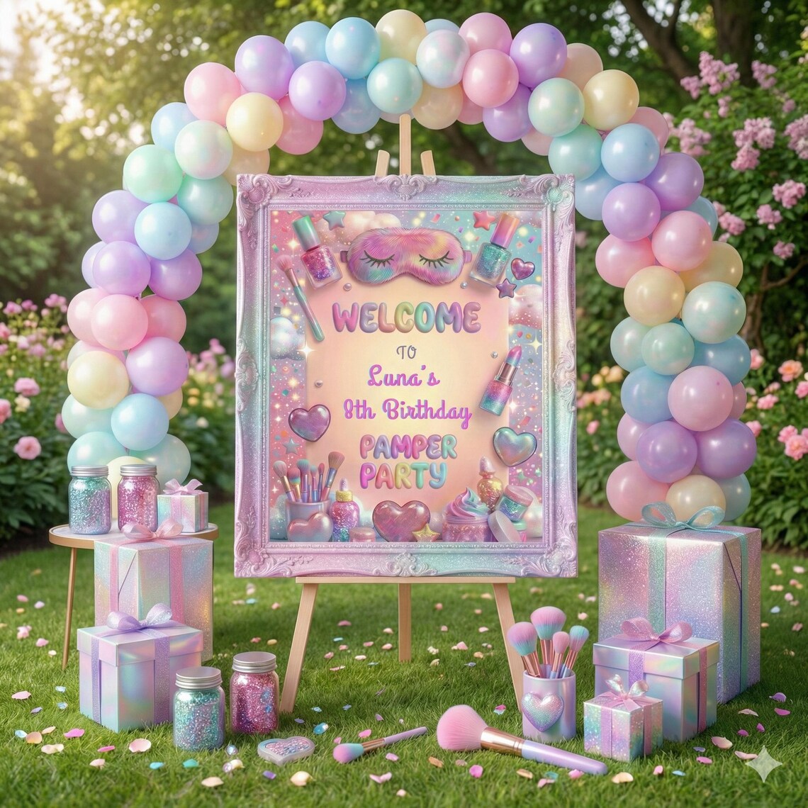 Pamper Party Welcome Sign, Spa Birthday Party Decoration, Girls ...