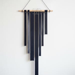 Handmade Brown Leather Wall Hanging | Modern Boho Home Décor | Rustic ...