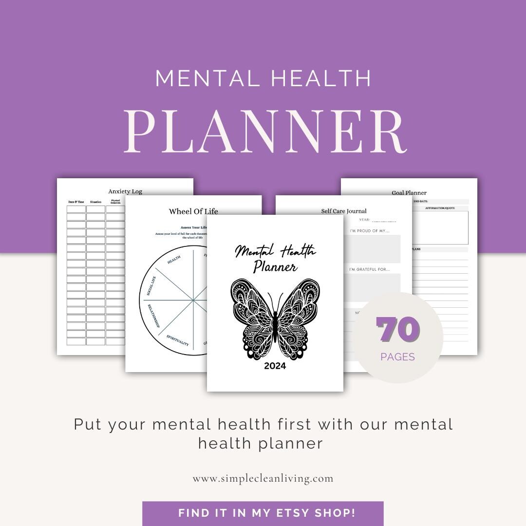 Mental Health Planner Printable, Mental Health Planner - Etsy