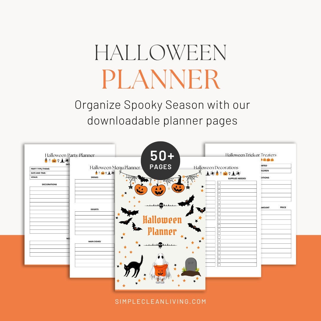 Halloween Planner Printable, Halloween Planner, Holiday Planner ...
