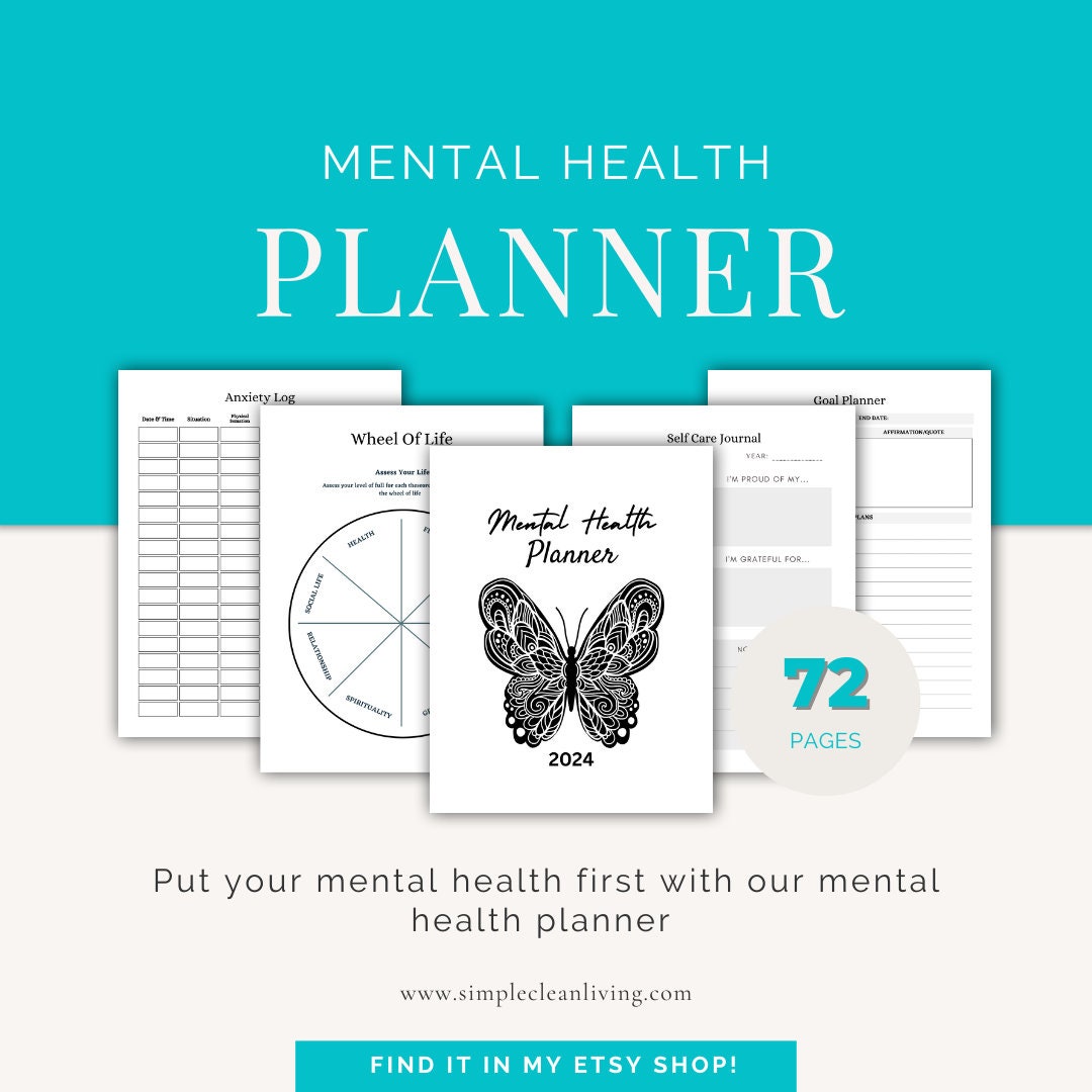 2024 Mental Health Planner Printable, Mental Health Planner - Etsy