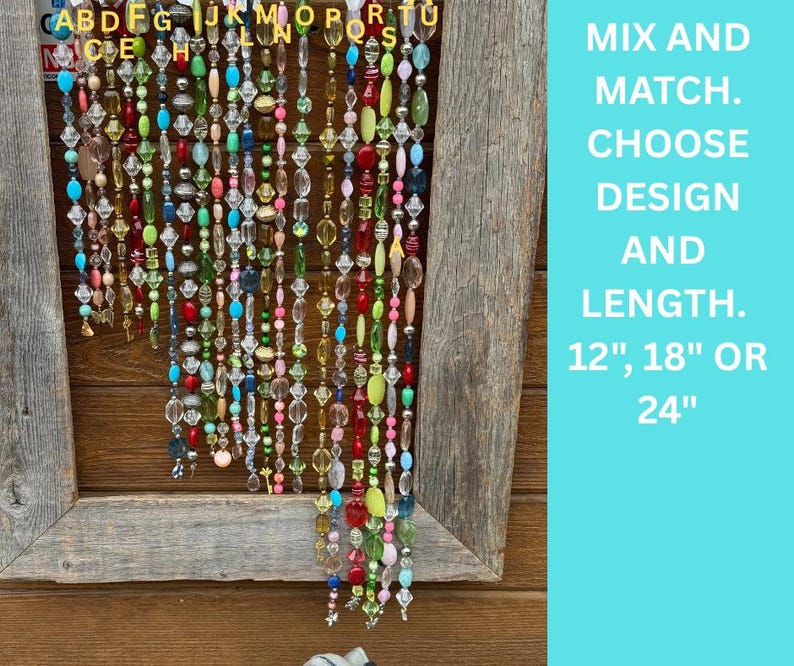 Handcrafted Beaded Suncatcher Strand: Window & Garden Decor - Etsy