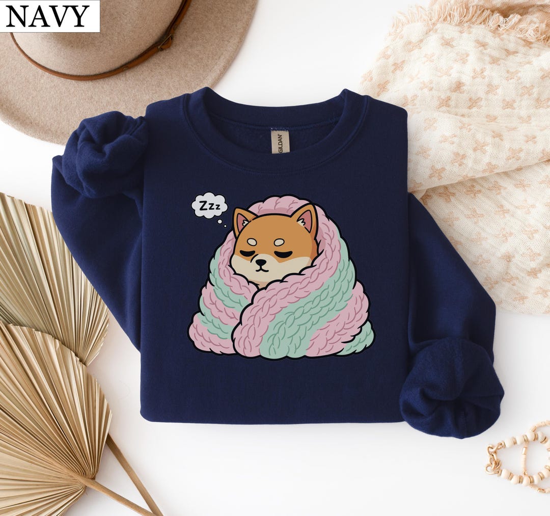 Official Sleep Shirt - Shiba Inu, Nightgown Alternative, Chunky Knit ...
