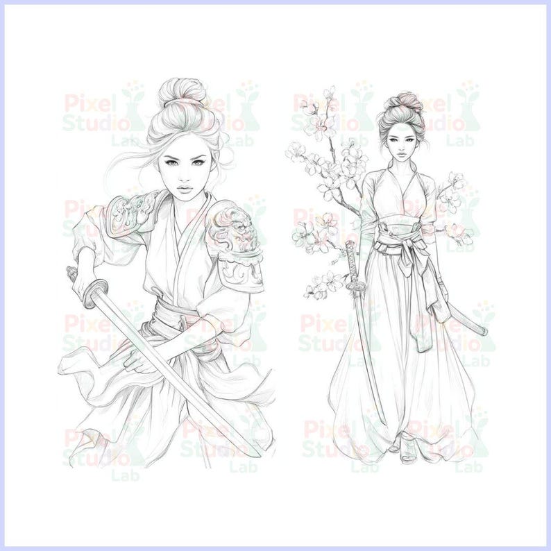 40 Heroines From Legend Coloring Pages I JPEG, PDF CMYK - Etsy