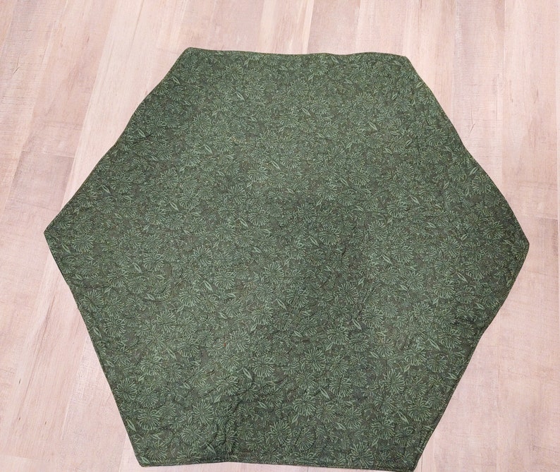 Handmade Quilted Hexagon Table Topper Christmas Candy Canes | Etsy