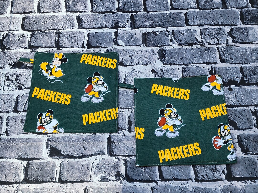 Handmade Set 2 Pot Holders Hot Pads Football NFL Green Bay Packers ...