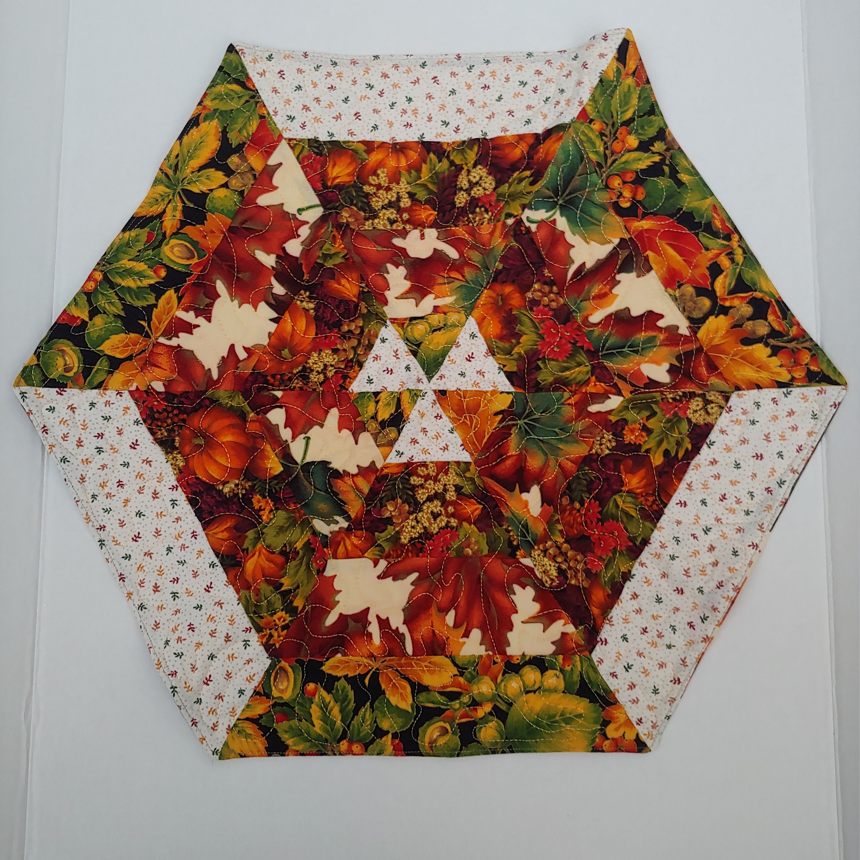 Handmade Quilted octagon table topper Harvest Fall Autumn | Etsy