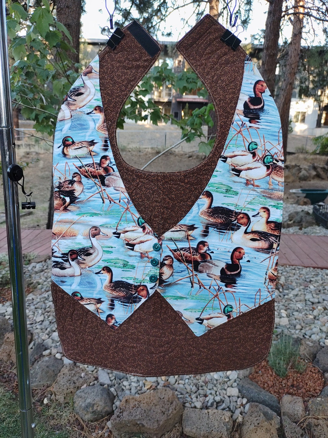 Handmade Quilted Adult Vest Bib Special Needs Mens Mallard Ducks - Etsy