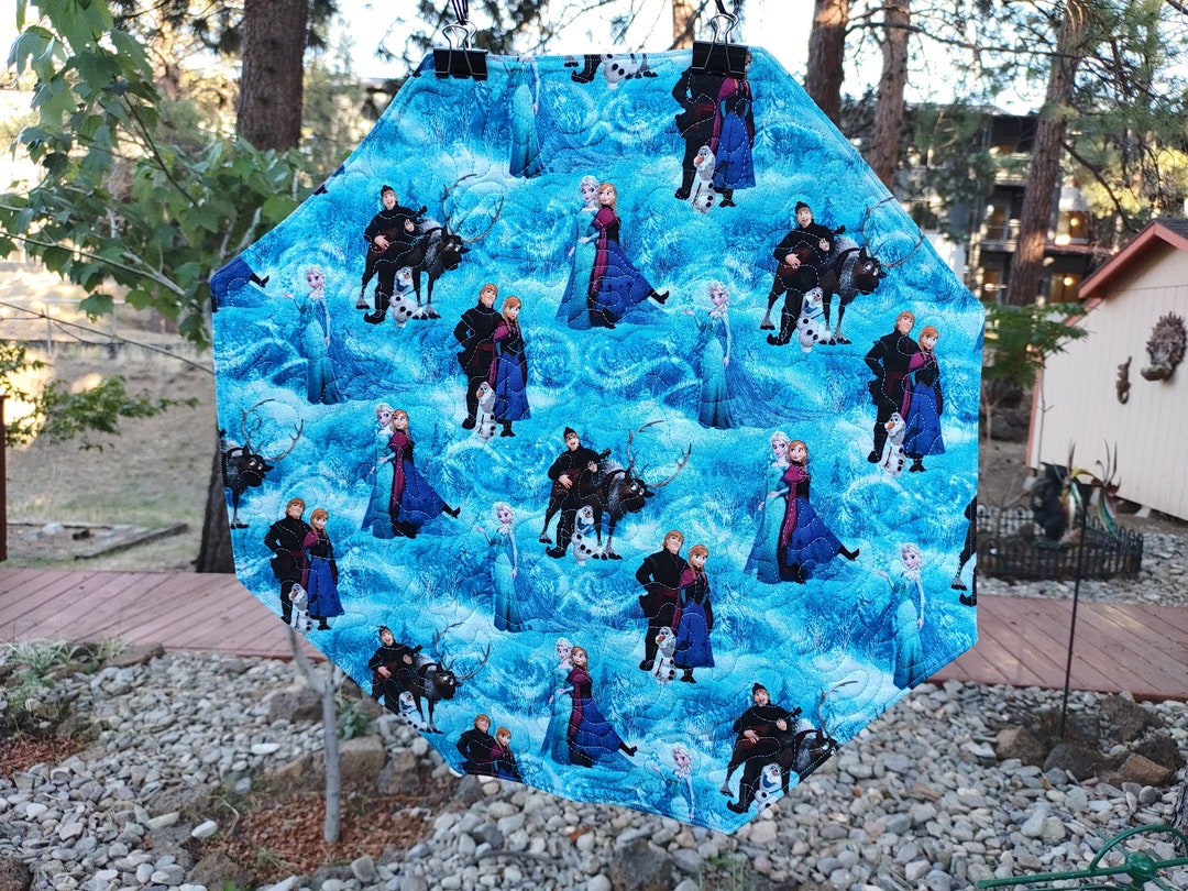 Handmade Quilted Octagon Table Dresser Topper Disney Frozen Anna Elsa ...