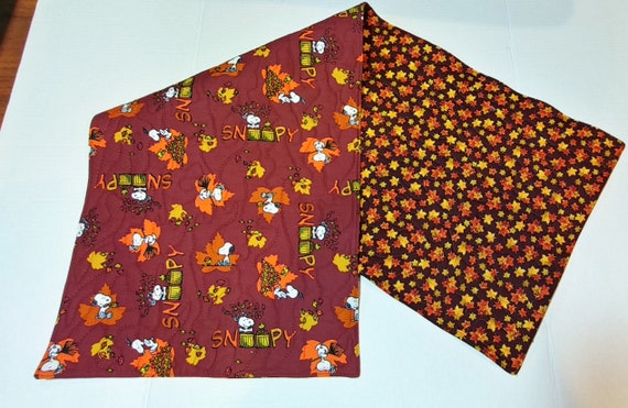 Handmade quilted Table Runner Snoopy Peanuts Woodstock | Etsy