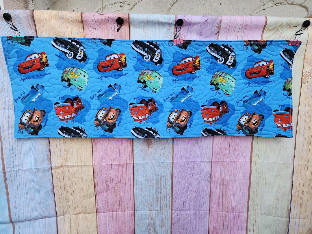 Handmade Quilted Table Runner Dresser Disney Cars Lightning Mcqueen ...
