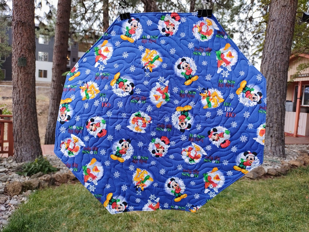 Handmade Quilted Octagon Table Topper Christmas Disney Mickey - Etsy