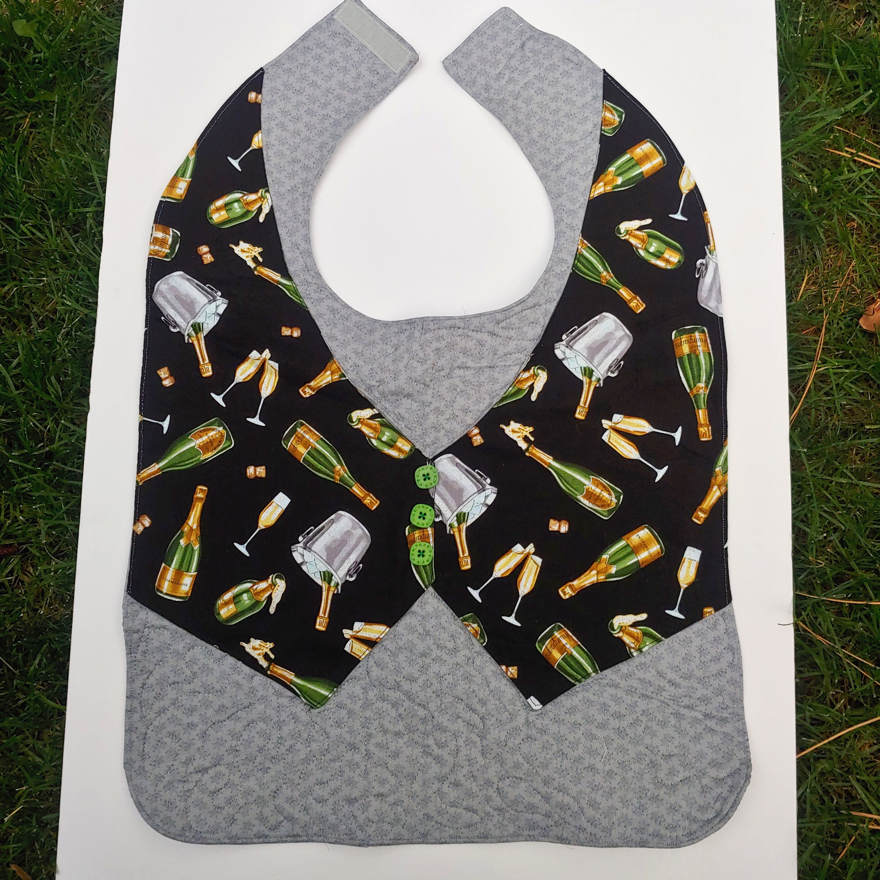 Handmade quilted adult vest bib special needs elderly | Etsy