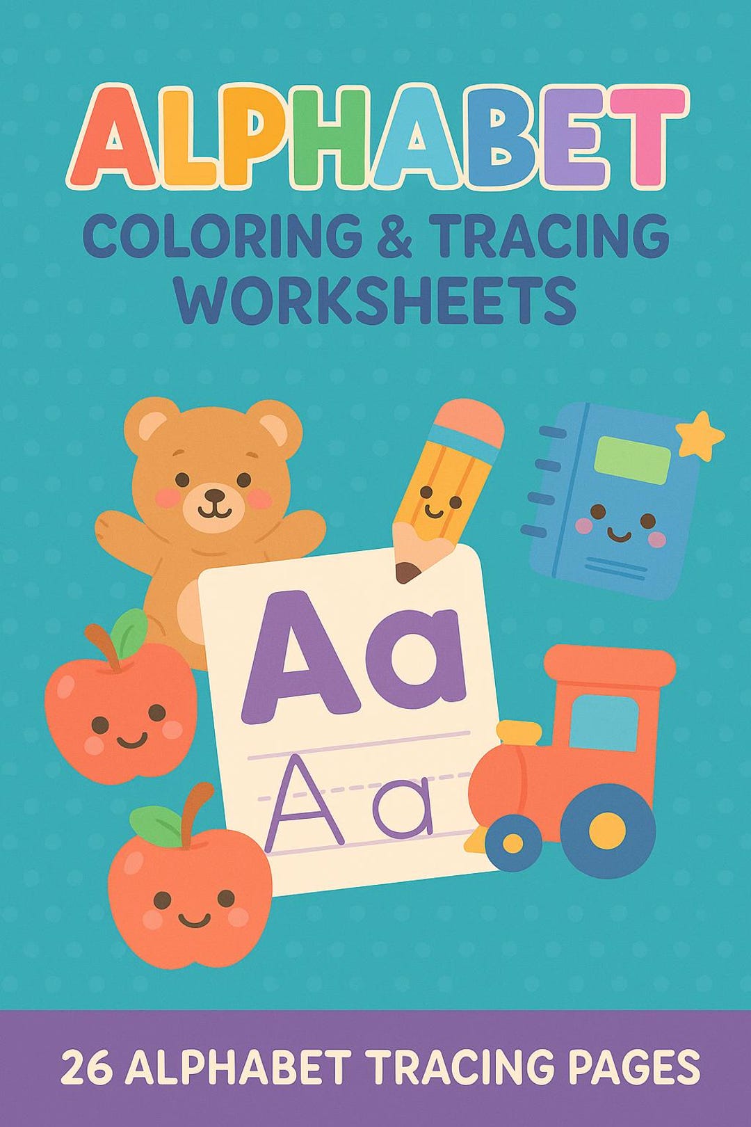 Alphabet Coloring and Tracing Worksheets | A-Z Letter Practice (PDF) - Etsy