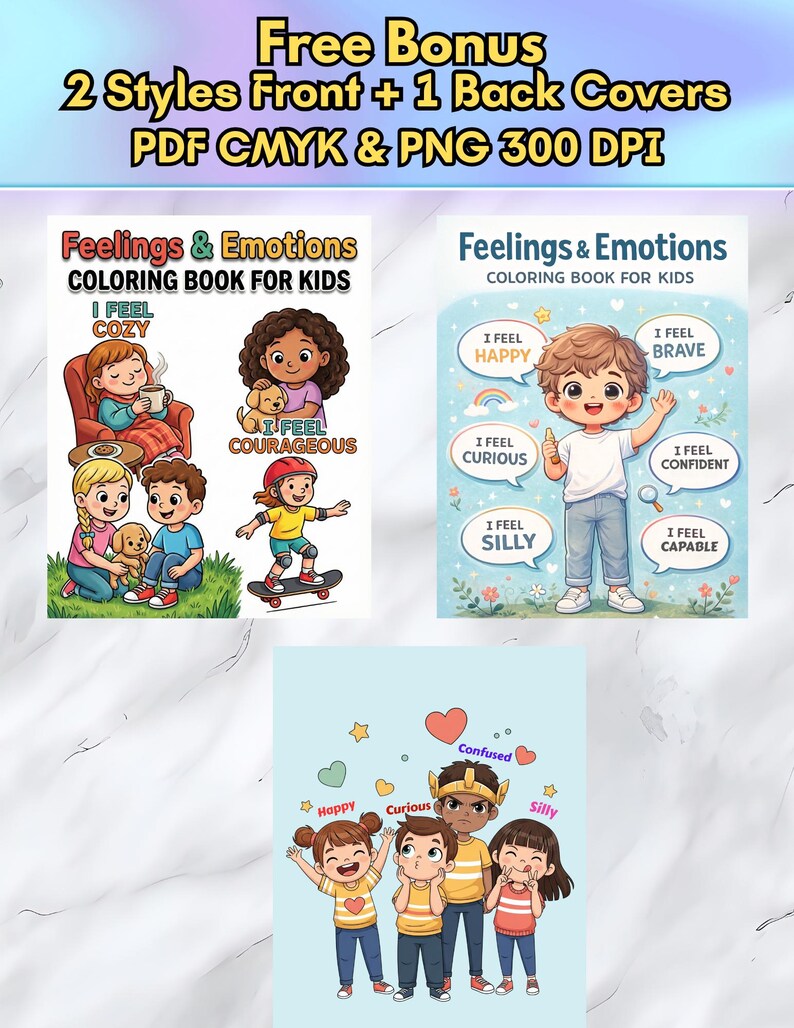 Feelings and Emotions Coloring Book for Kids | SEL Activities (PDF) - Etsy