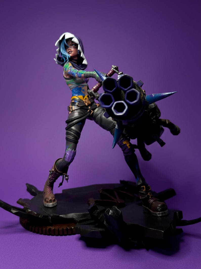 Jinx Figure | Arcane | Hand-painted Statue | League of Legends | Fan ...