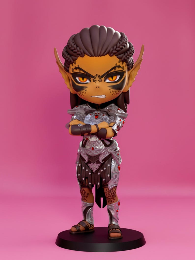 Baldurs Gate 3 | Laezel Figure | 3.94” Hand-painted Resin Statue | Fan ...