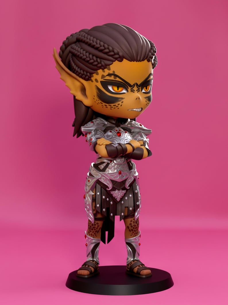 Baldurs Gate 3 | Laezel Figure | 3.94” Hand-painted Resin Statue | Fan ...