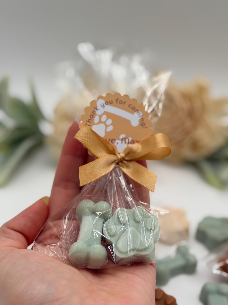 Dog Birthday Paw Bone Soap Favors, Puppy Party Shower Gift Set - Etsy