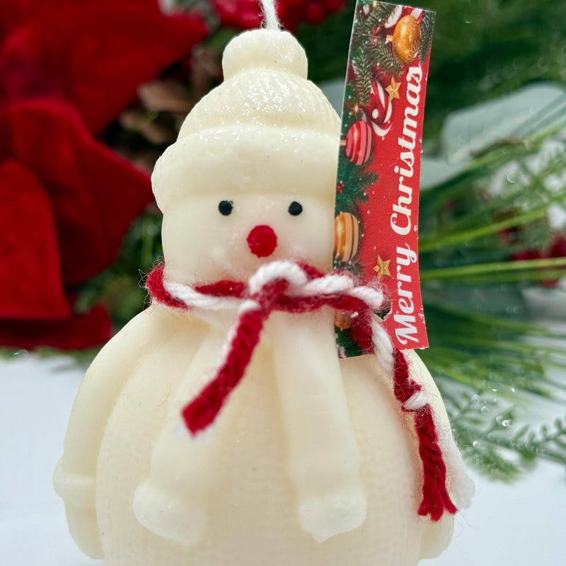 Snowman Candle - Etsy