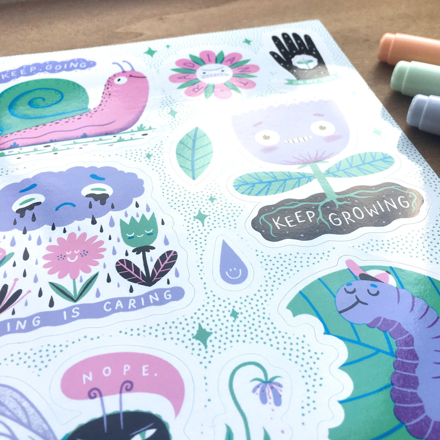 Keep Going Keep Growing Sticker Sheet Vinyl Planner - Etsy