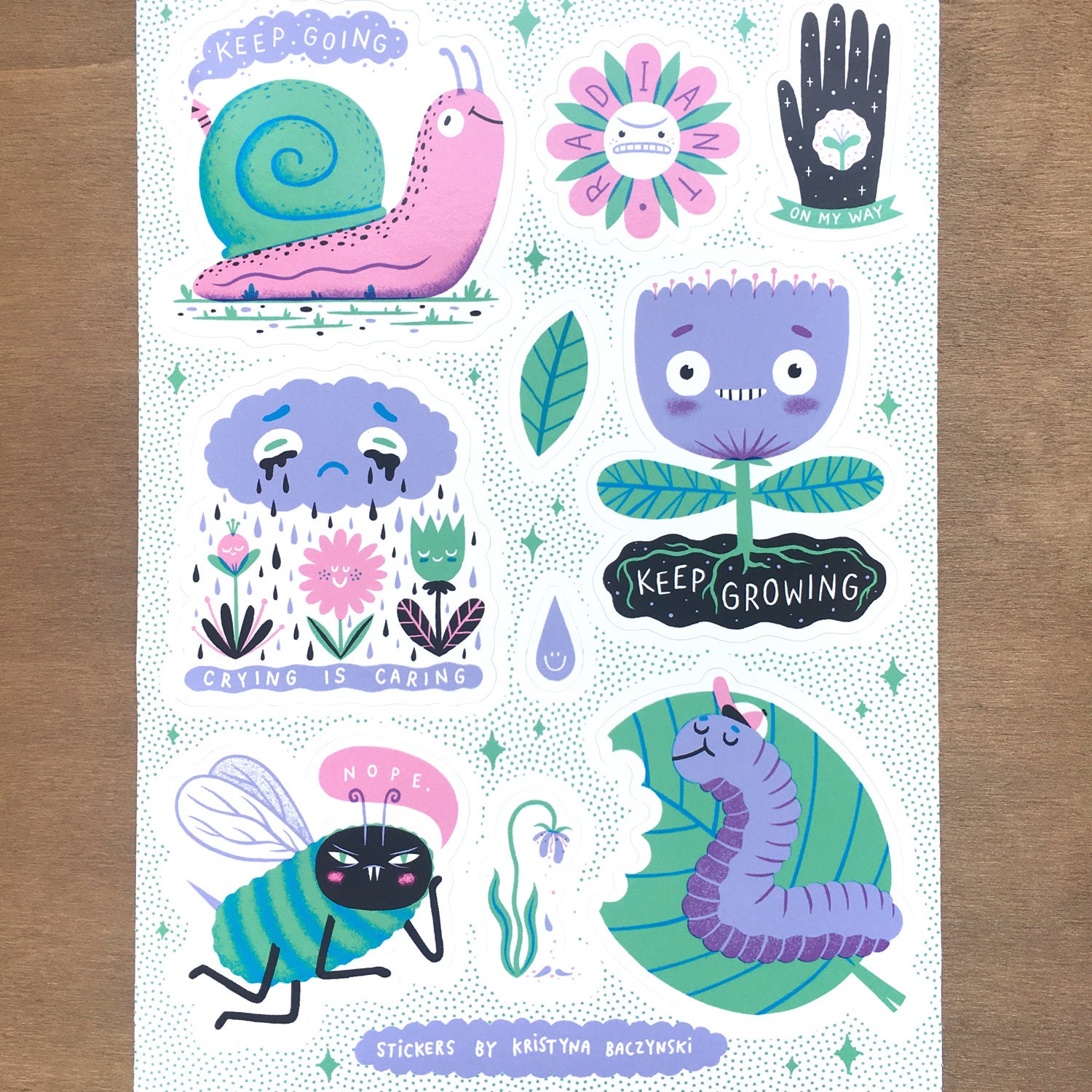 Keep Going Keep Growing Sticker Sheet Vinyl Planner - Etsy