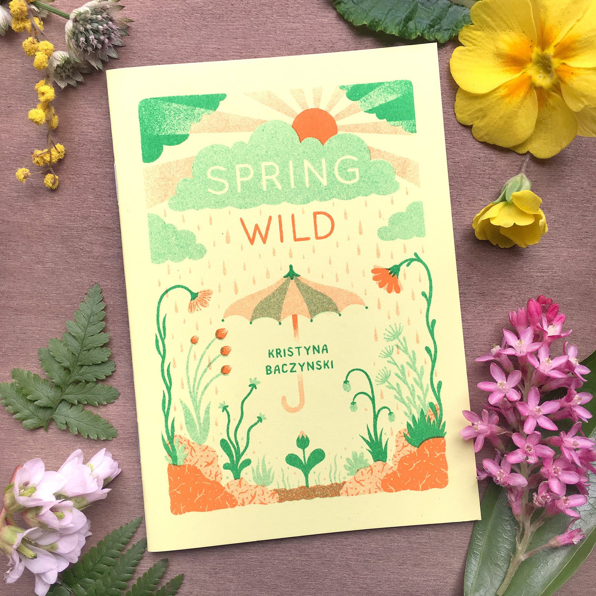 Spring Wild Plant Zine Comic Risograph Handmade | Etsy