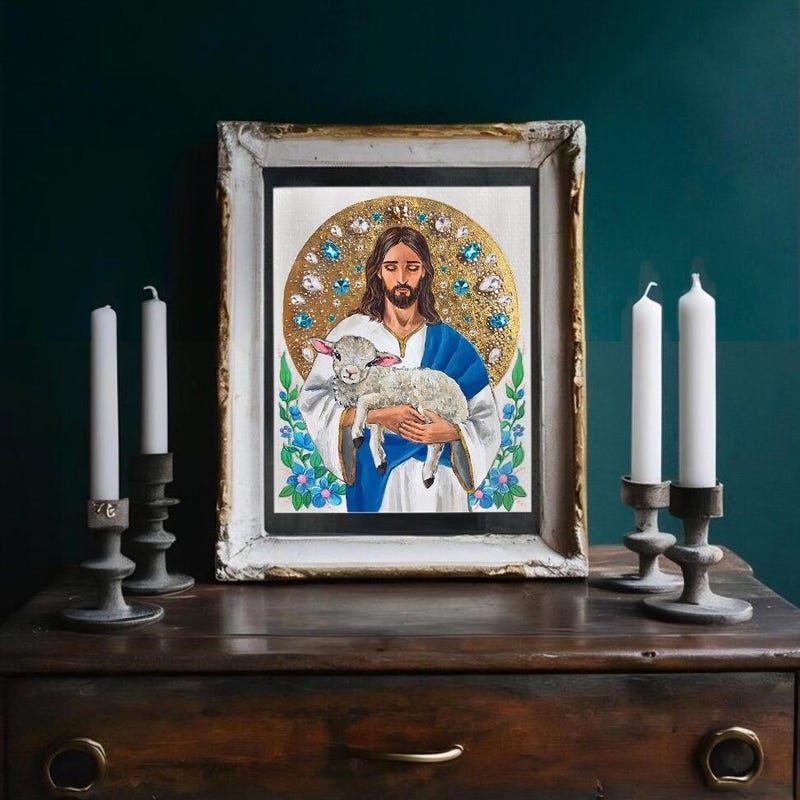 Christ Good Shepherd Icon - Etsy