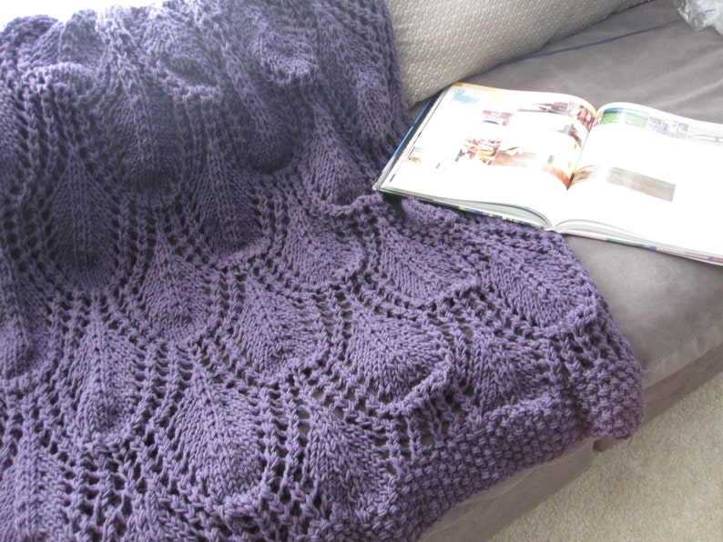 Ready-made Knit Afghandelightful in LIGHT GREY - Etsy