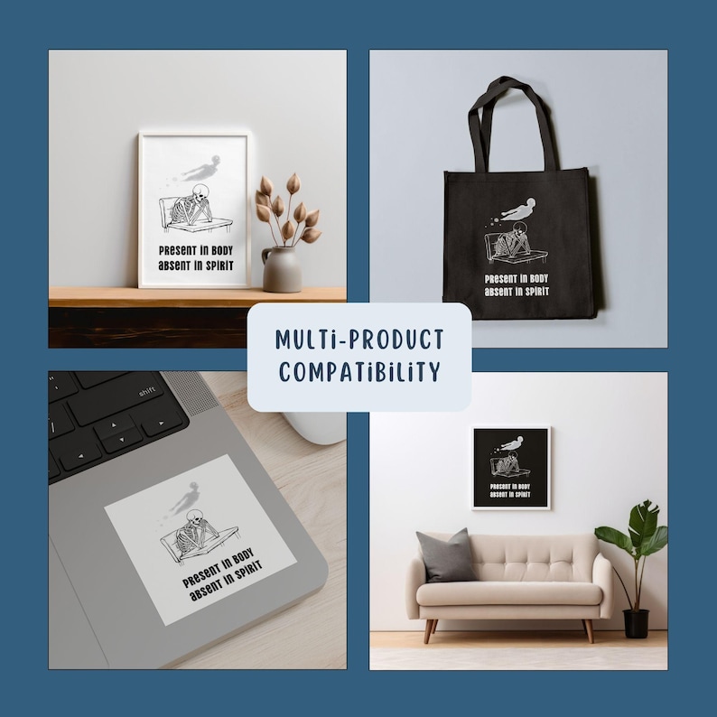 Present in Body Absent in Spirit PNG, Work Burnout, Funny Work-life ...