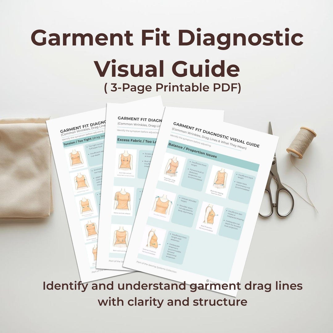 Garment Fit Diagnostic Visual Guide – Drag Lines, Imbalance PDF - Etsy