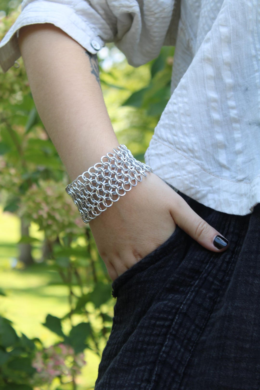 Chainmail 4 in 1 Cuff Bracelet - Etsy