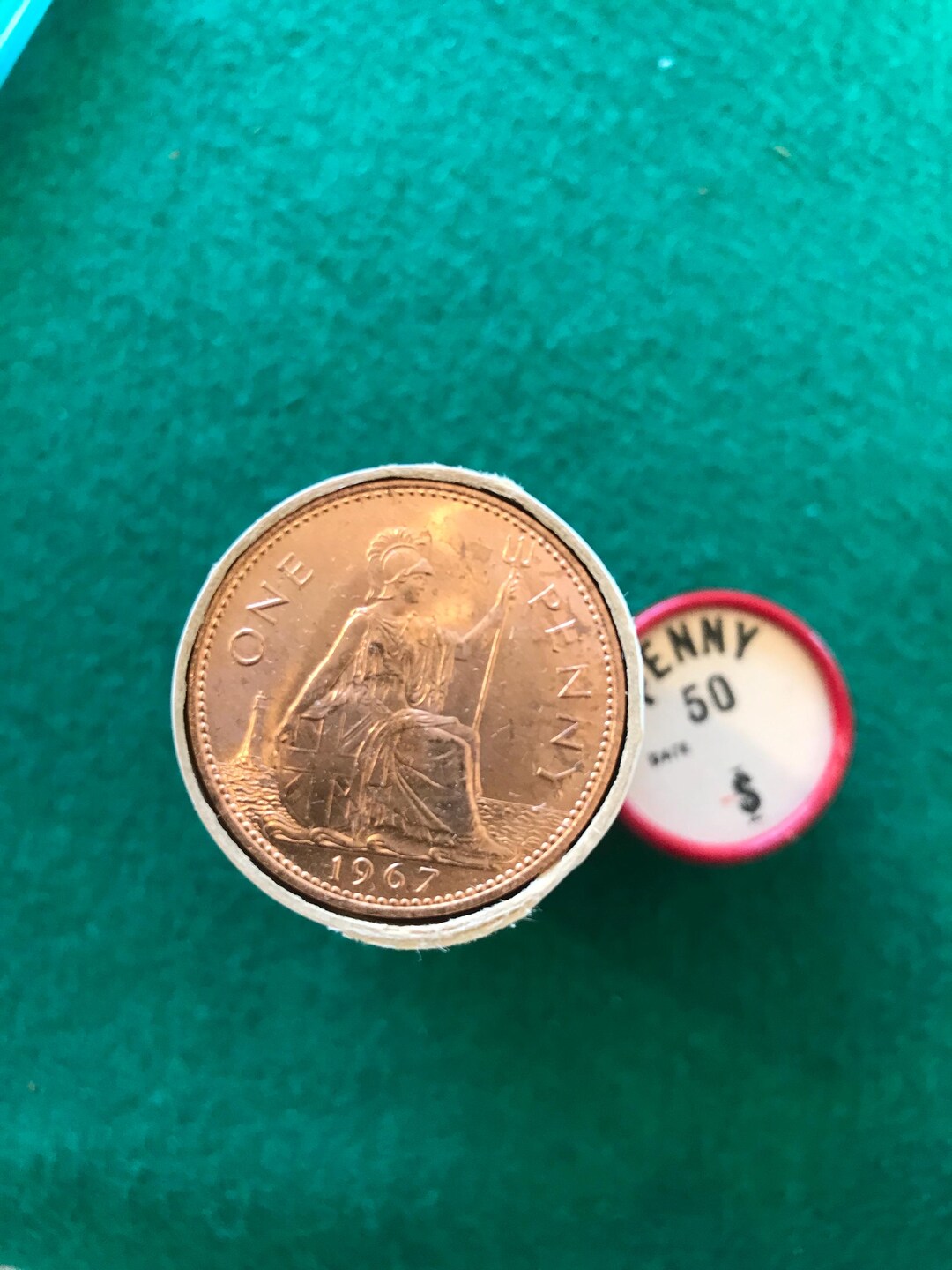 50 X 1967 Uncirculated Bright Penny Coins in Original Bank Tube - Etsy