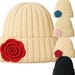 Chunky Ribbed Beanie Crochet Pattern With Spiral Rose (PDF Tutorial) - Etsy