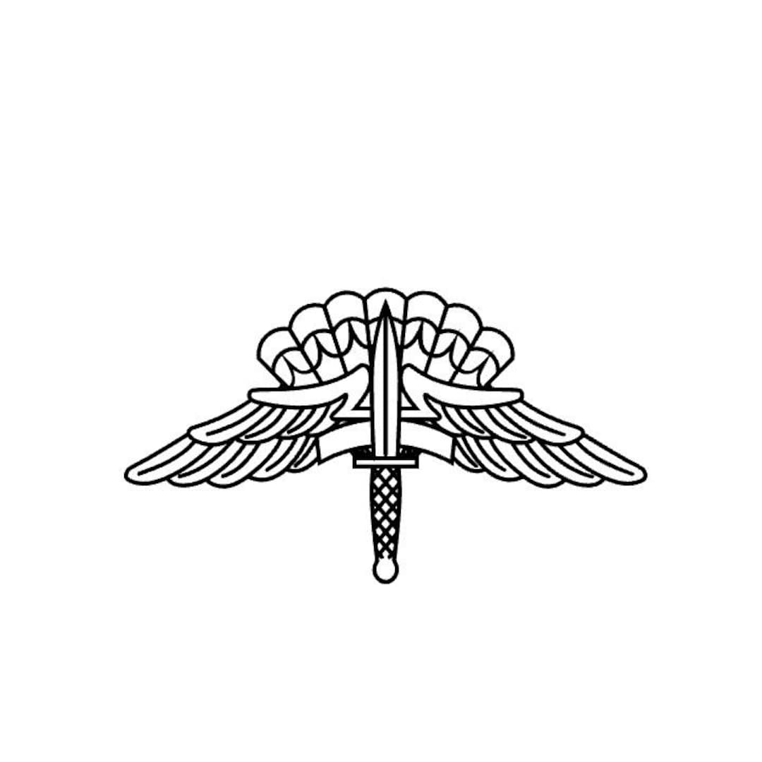 Army Freefall Badge Halo Decal | Transparent Decal | Permanent Outdoor ...