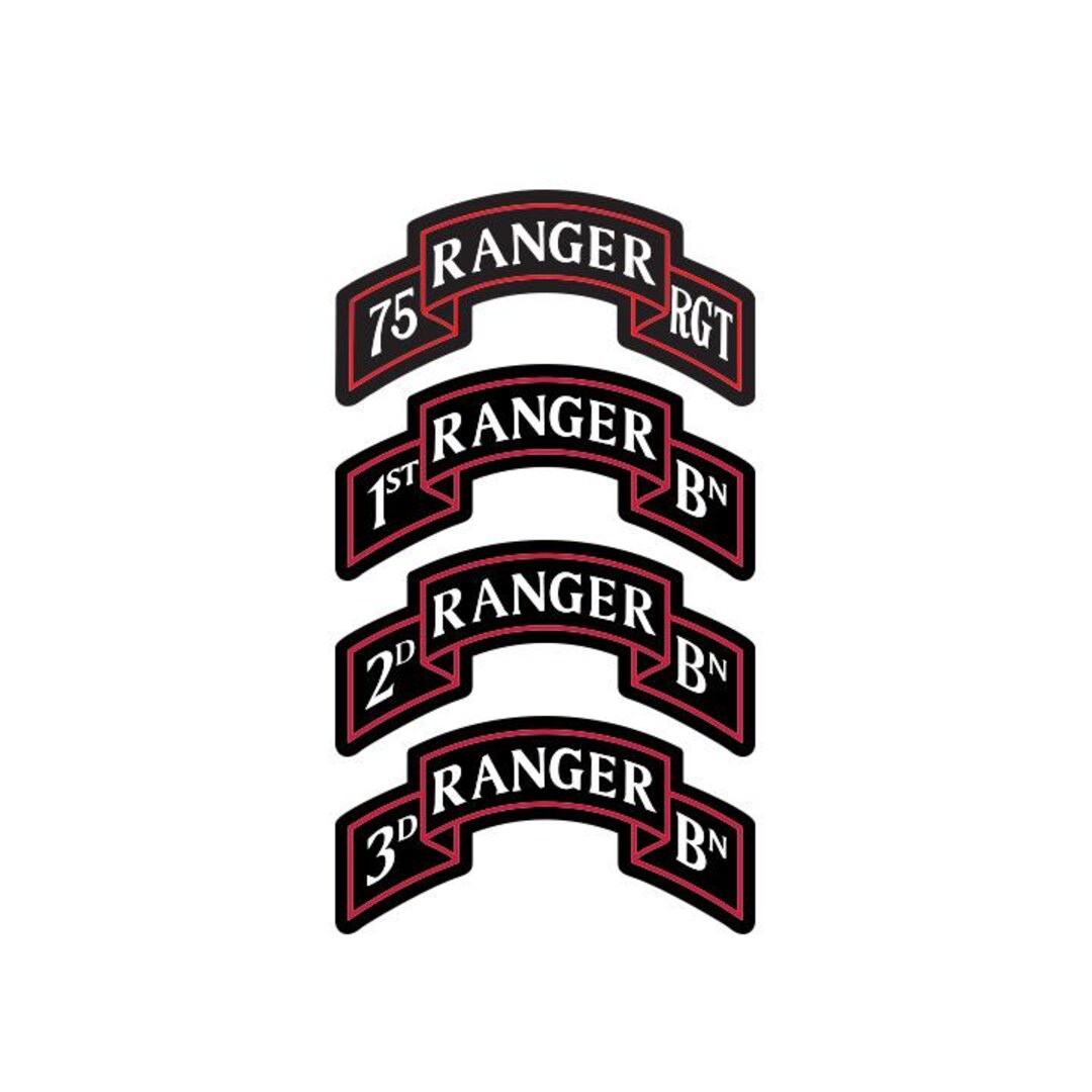 75th Ranger Regiment Scroll Decals: Full Color, Permanent Outdoor Vinyl ...